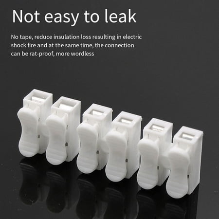 VONKY 100pcs Quick Wire Connector Cable Terminal Block 2 Way Clamp ...