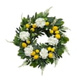 ZYXWVU Summer Wreath Lemon Hydrangea Wreath Summer Flower Wreath Front ...