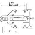 3-7/8 in. Hinged Bar Lock, High Security Door Guard, Diecast Zinc ...