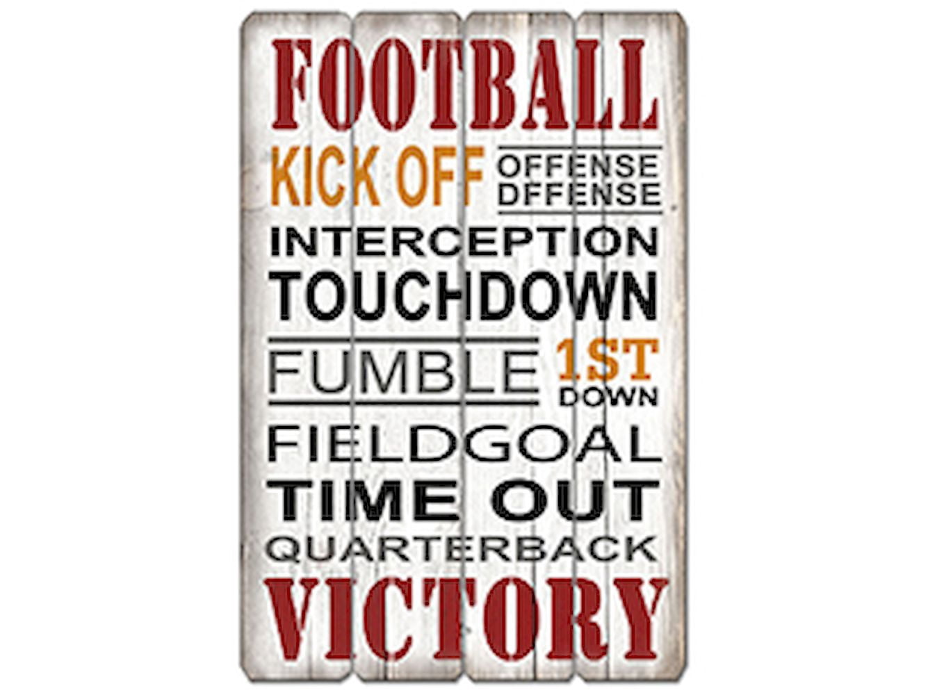 "Football Rules " Wooden Sign - Walmart.com