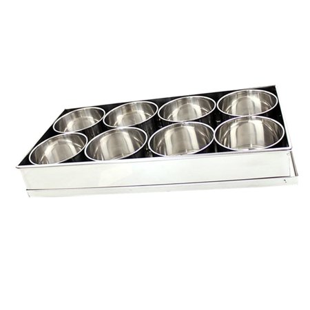 6 Or 8 Compartment Condiment Server, Removable Dishes, Shatterproof ...