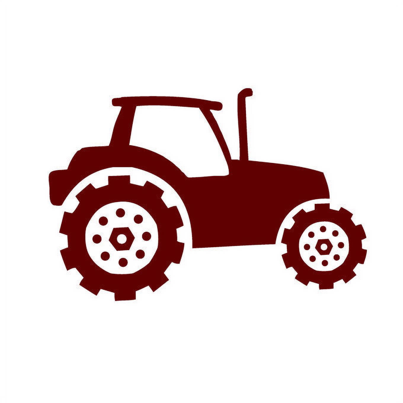 Tractor Truck Vinyl Graphic - Large - Dark Red - Walmart.com