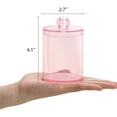 4 pcs Qtips Holder Bathroom Container, 10 OZ Apothecary Jar, Pink ...