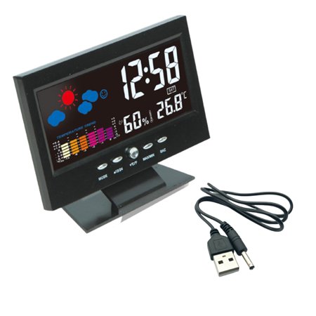 CAROOTU 8082T Multifunctional LCD Digital Clock with Calendar Display ...