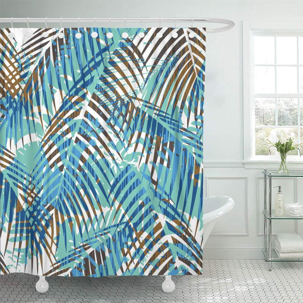 KSADK Leaves Palm Leaf Pattern Shower Curtain 66x72 inch - Walmart.com