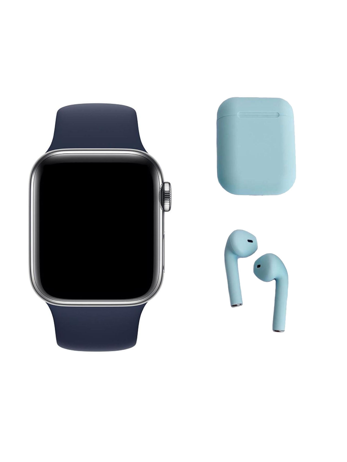 SET SMARTWATCH T500 Y AUDÍFONOS BLUETOOTH AZUL | Walmart en línea