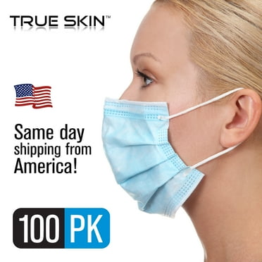 100 Disposable Face Masks, 3-ply Breathable Dust Protection Masks ...