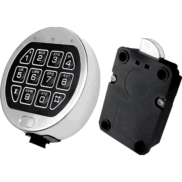 Gun Safe Lock Replacement Chrome Keypad Electronic Safe Lock with Swing ...