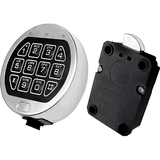 Gun Safe Lock Replacement Chrome Keypad Electronic Safe Lock with Swing ...