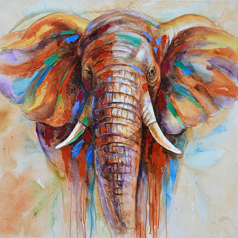 Click here for Pangjifa 60 * 60cm Hd Printed Frameless Elephant H... prices