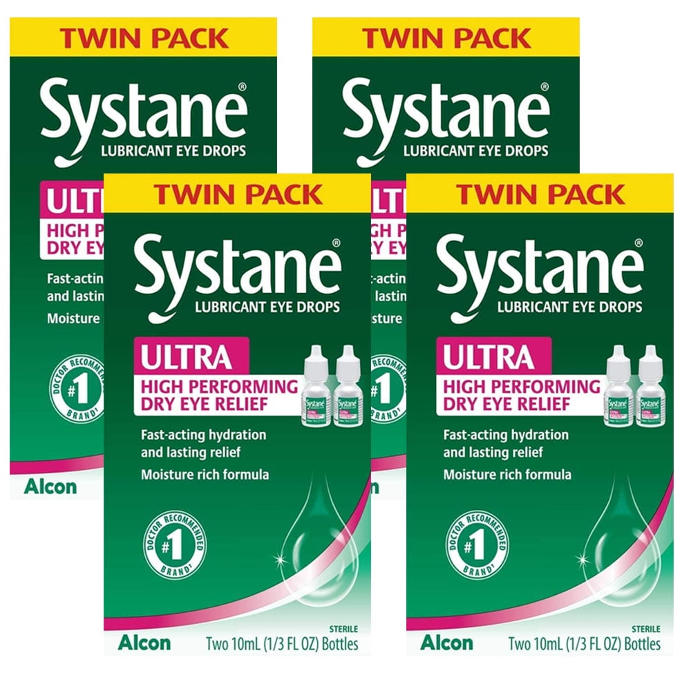 Systane Ultra Dry Eye Care Symptom Relief Eye Drops, Twin Pack - 4-Pack ...
