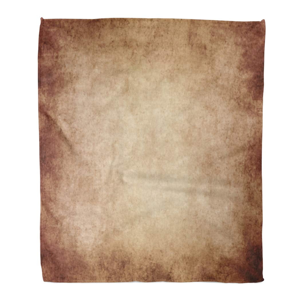ASHLEIGH Flannel Throw Blanket Antique Vintage Tan Brown Parchment ...