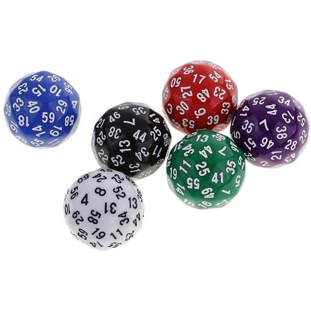 yayagoli 6X 60 Sided Dice D60 Polyhedral Dices for RPG Board Game ...
