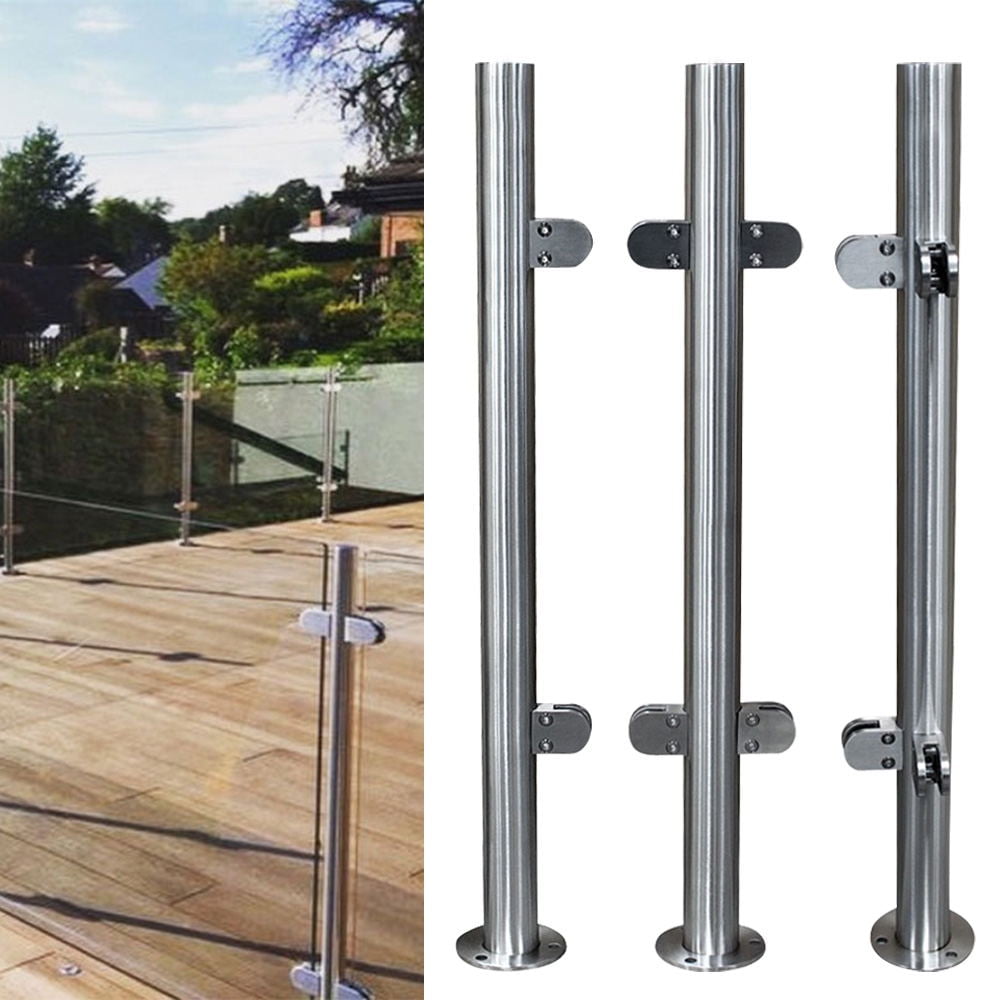 Wuzstar 43" Glass Railing Post 304 Stainless Steel Glass Balustrade ...
