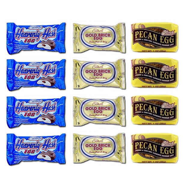Elmer's Chocolate Gold Brick Eggs , Heavenly Hash Eggs, and Pecan ...