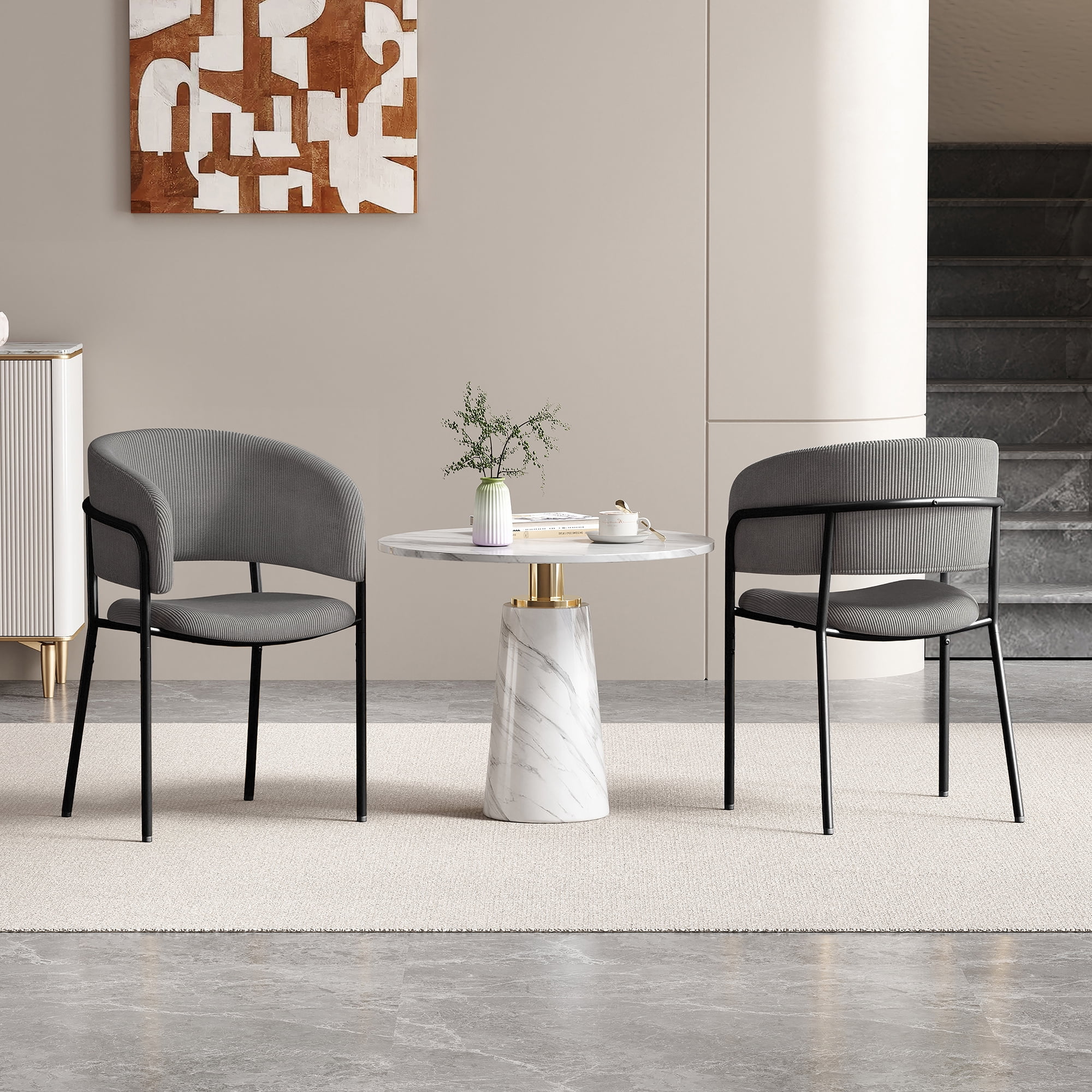 Click here for Noble House Horizon Modern Side Chair With Angled... prices