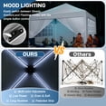 Ktaxon 10ft x 10ft Ez Pop Up Canopy Tent with Lights,LED Frame Canopy ...