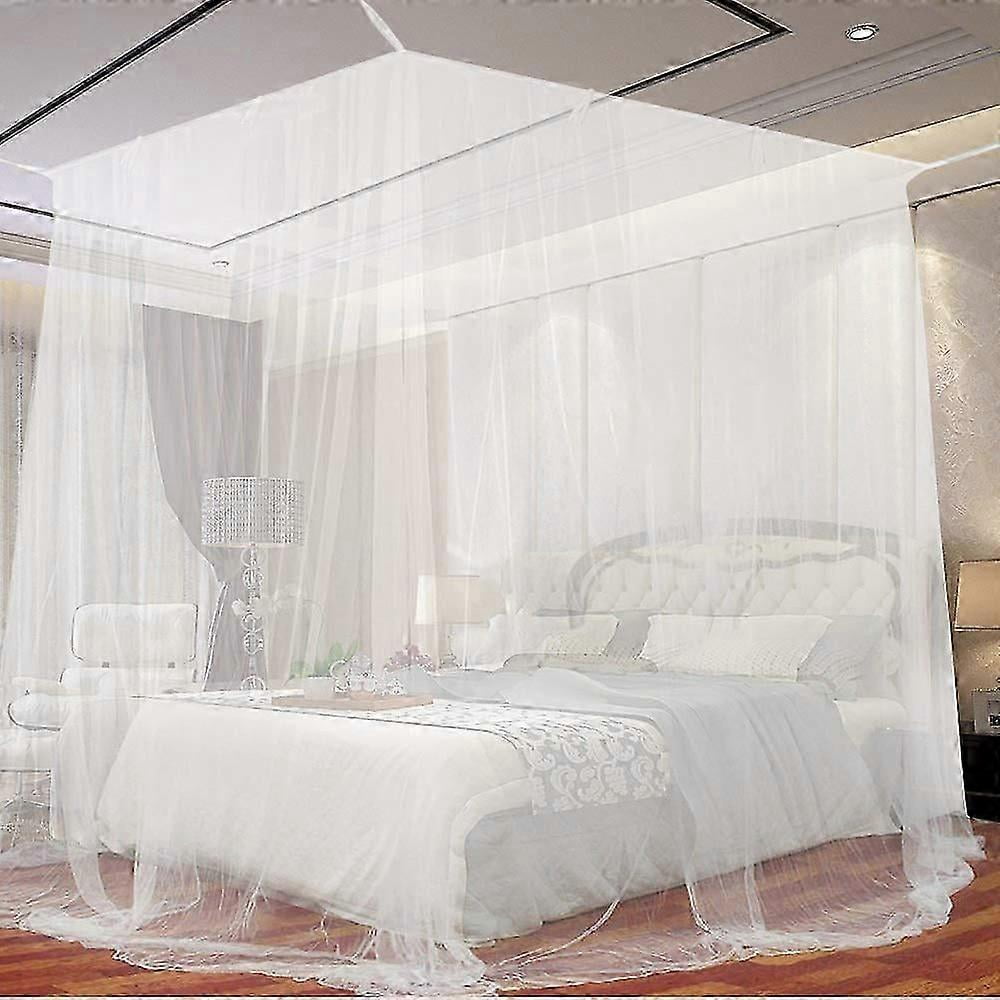 Bed Mosquito Net, Large Square Mosquito Net for Extra Large Bed, Indoor ...