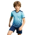 BOOMNY Toddler Boys Soccer Outfits Gradient Color Short Sleeve Workout ...
