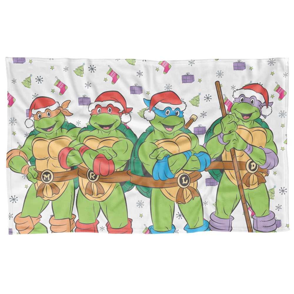 TMNT Teenage Mutant Ninja Turtles Blanket, 36'x58' Holiday Heroes ...