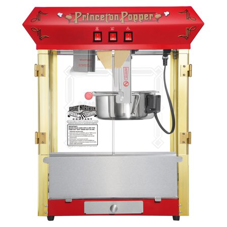 Great Northern Princeton Red Antique Style Popcorn Popper Machine, 8 ...