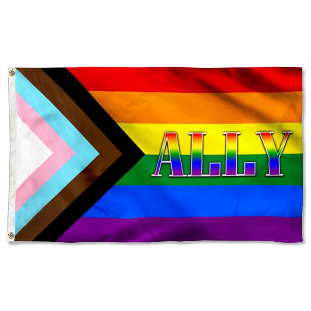 Cayyon Progress Pride Grommet Flag LGBT Ally Flag 3x5Feet Banner with 2 ...