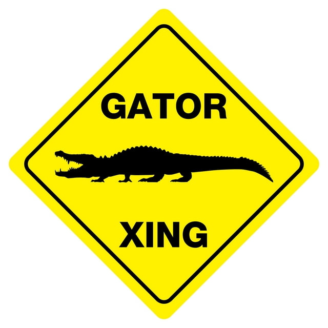 GATOR CROSSING Funny Novelty Crossing Sign - Walmart.com
