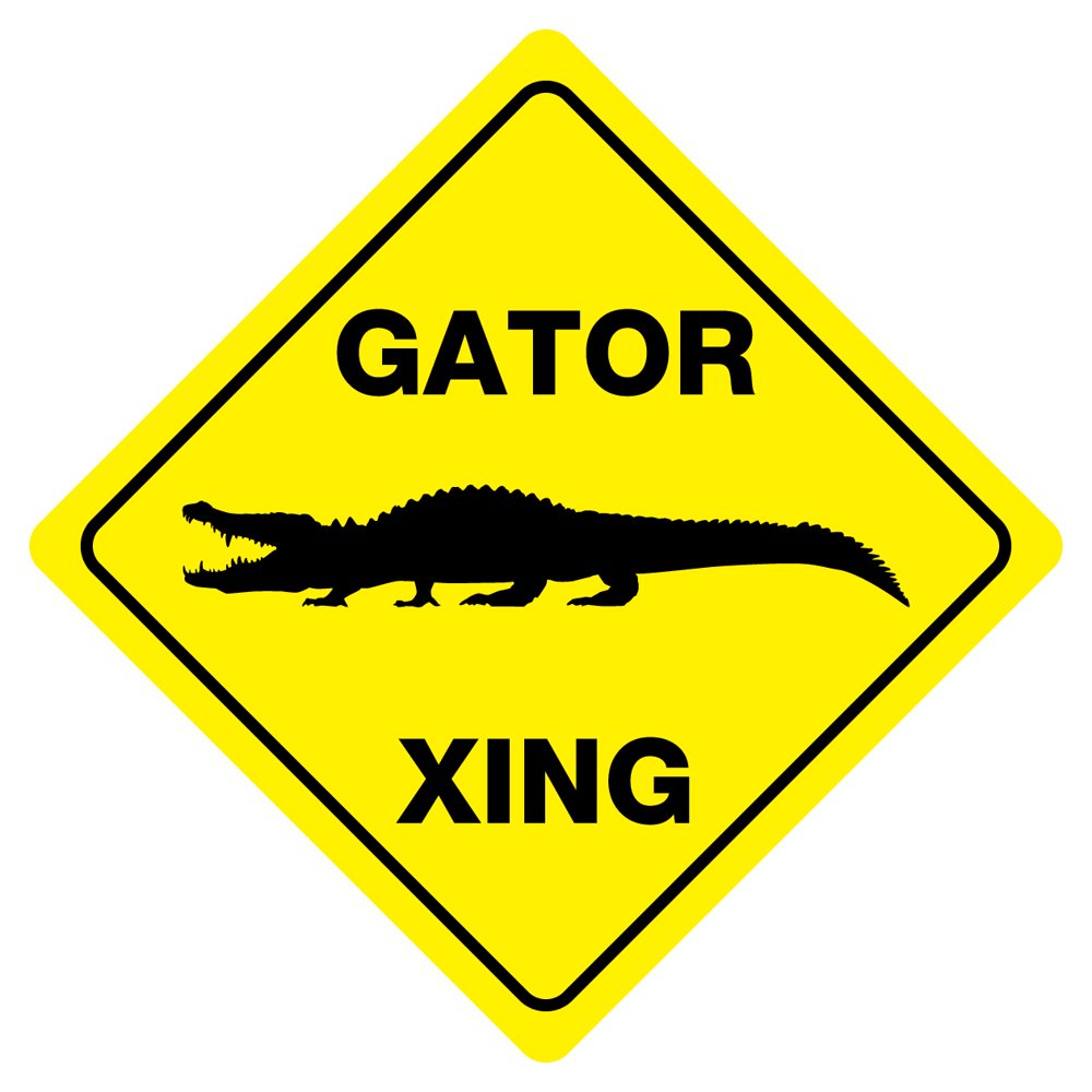 GATOR CROSSING Funny Novelty Crossing Sign - Walmart.com - Walmart.com