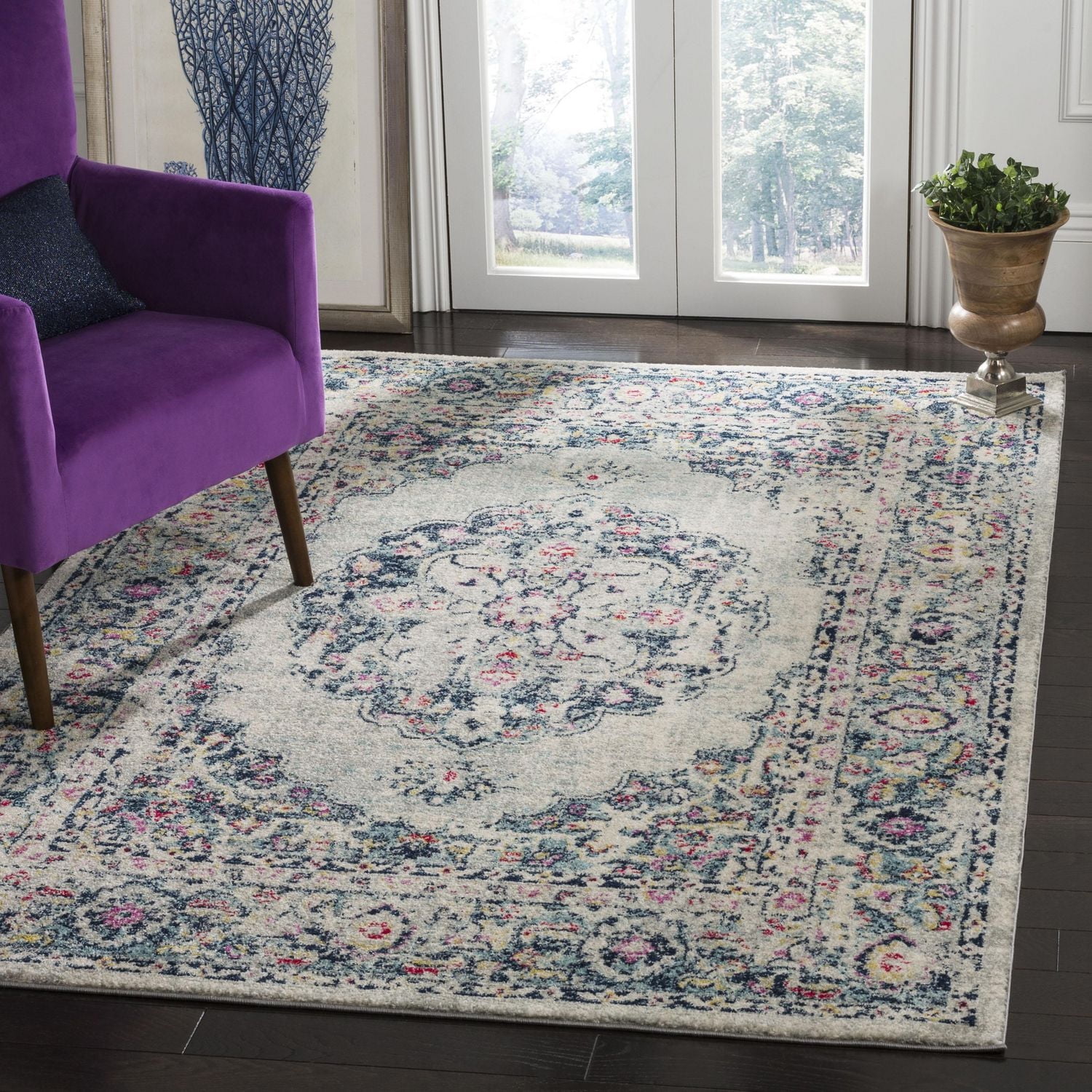 Click here for Safavieh Madison Aimee Floral Bordered Area Rug 8... prices