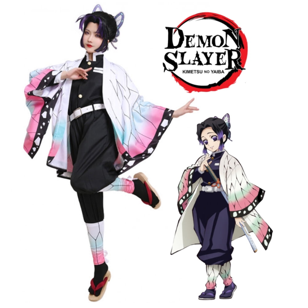 Buy Kamado Nezuko Cosplay Costume Anime Kimono Tanjirou Shinobu Zenitsu ...