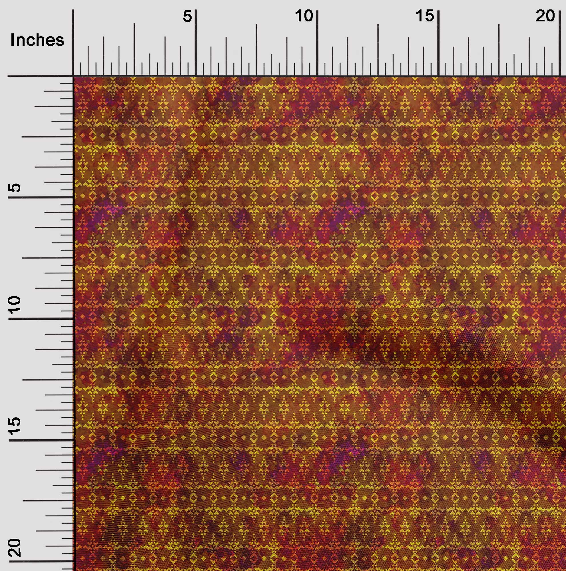 oneOone Silk Tabby Maroon Fabric Batik Sewing Material Print Fabric By ...