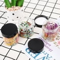 LotFancy 4oz Mini Screw Top Plastic Jars with Lids, 12 Pack Clear ...