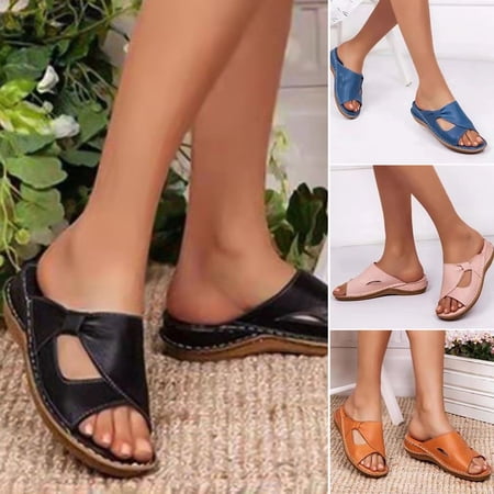 Lubelski Sandals Open Toe Thick Sole Women Loose Soft Sole Slippers for ...