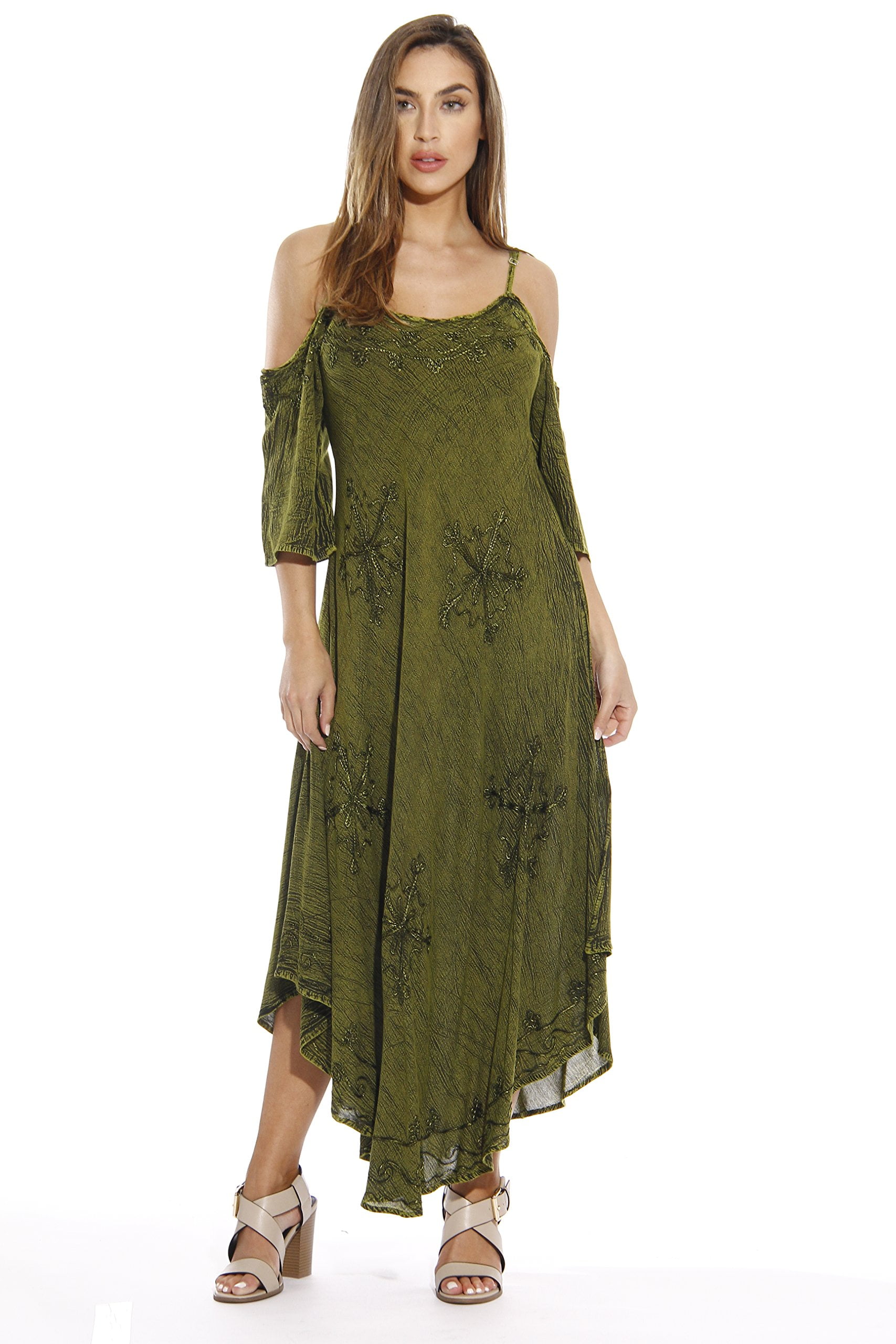 Riviera Sun Dress / Dresses for Women (Olive, 3X) - Walmart.com