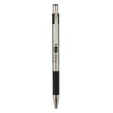 Zebra Pen G-301 Stainless Steel Retractable Gel Pen, 0.7mm, Black Ink ...
