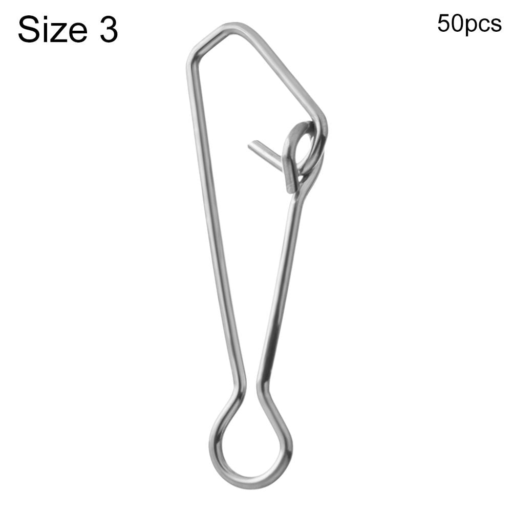 50pcs/pack High Strength Stainless Steel Safety Pin Line Tackle Fast ...