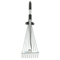 KAMIDA Adjustable Metal Rake for Leaves,Garden Dethatcher Yard Rake ...