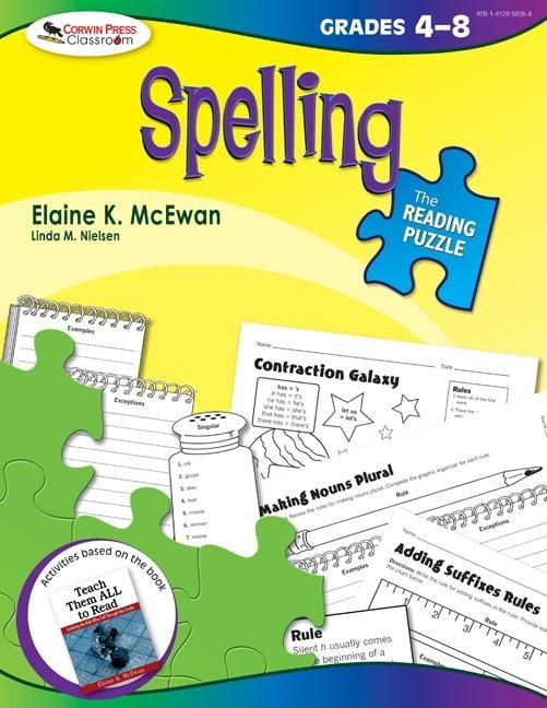 Reading Puzzle: The Reading Puzzle: Spelling, Grades 4-8 (Paperback ...