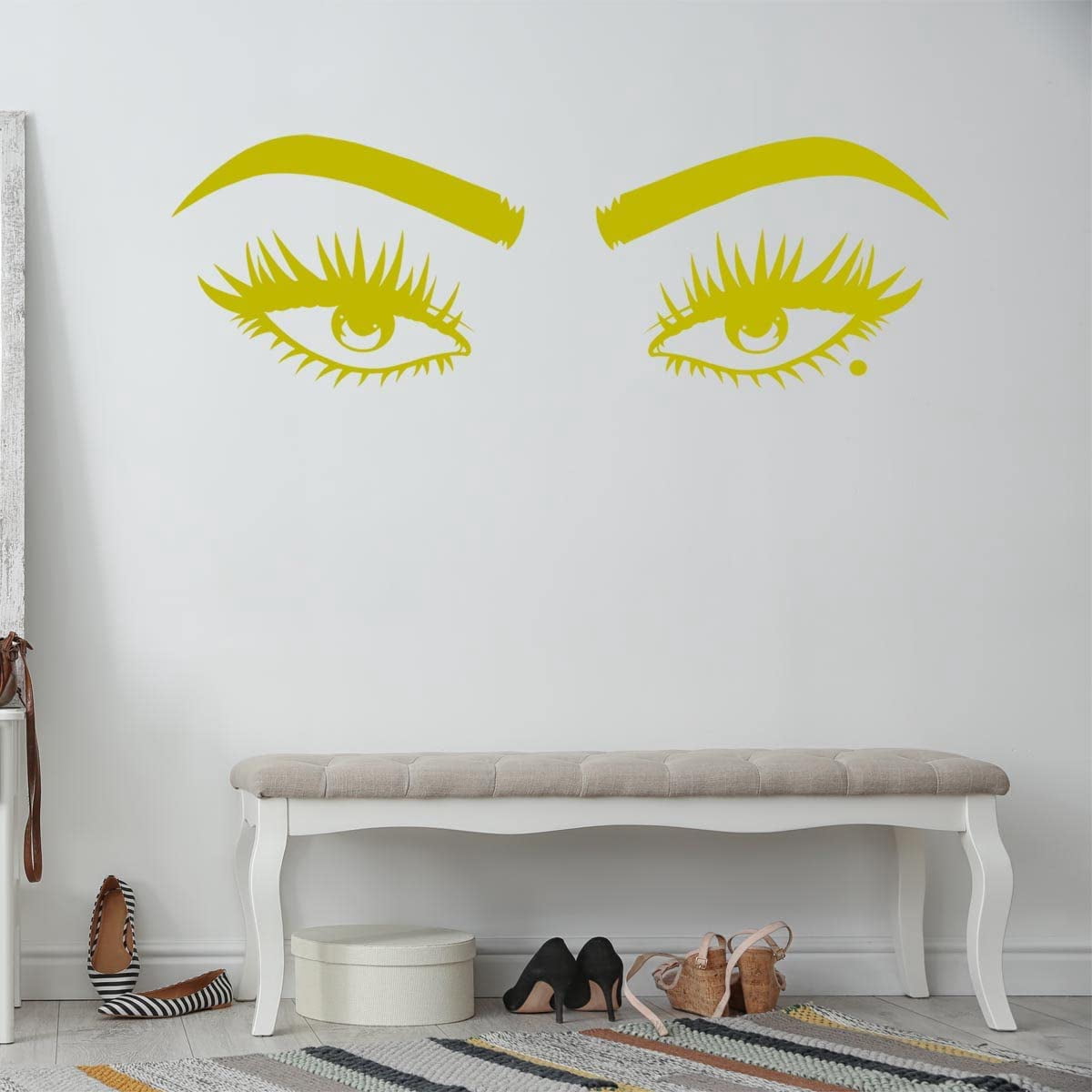 VWAQ Eyes Vinyl Wall Decals Home Bathroom Mirror Decor - EWWD-V2 ...