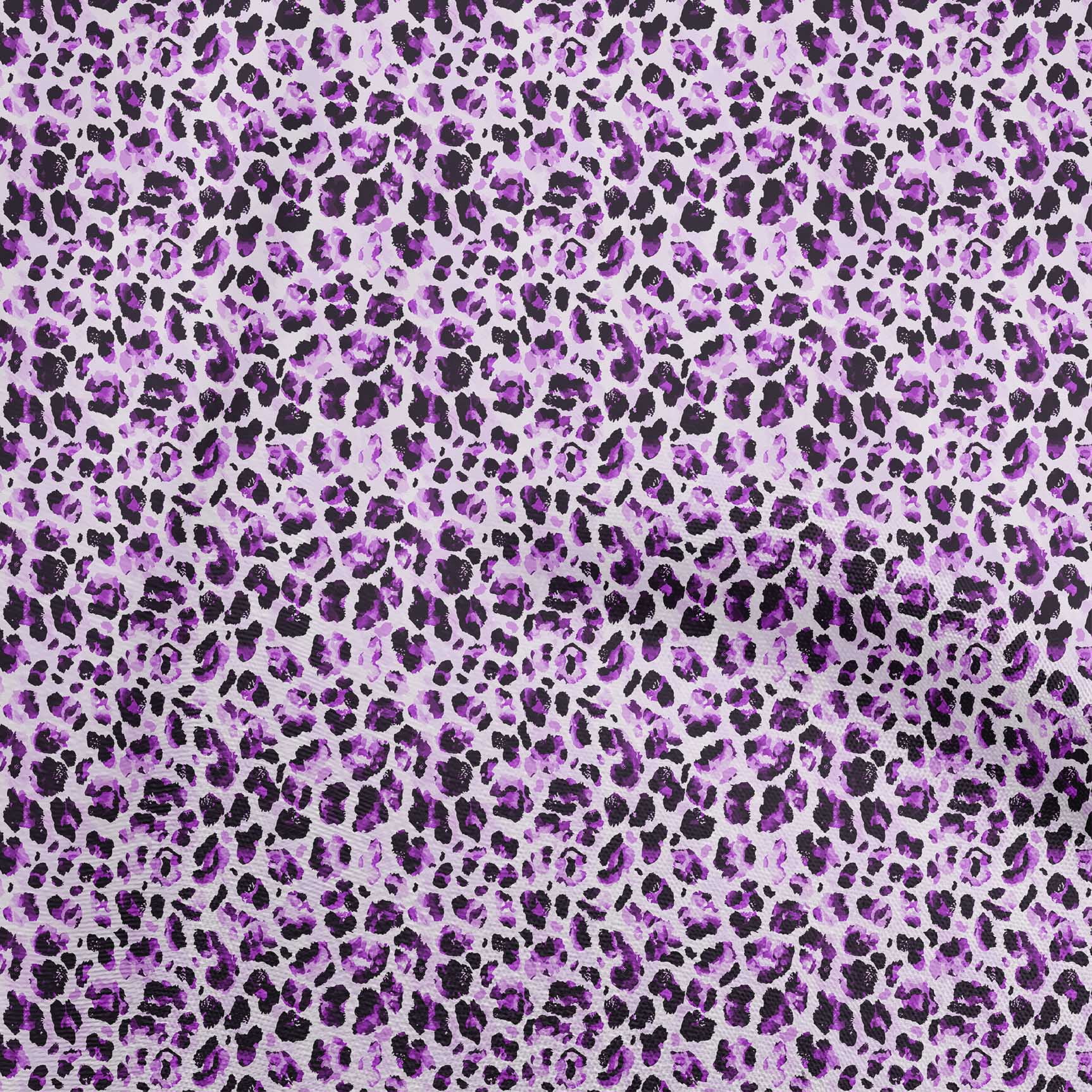 oneOone Rayon Purple Fabric Animal Skin Sewing Material Print Fabric By ...