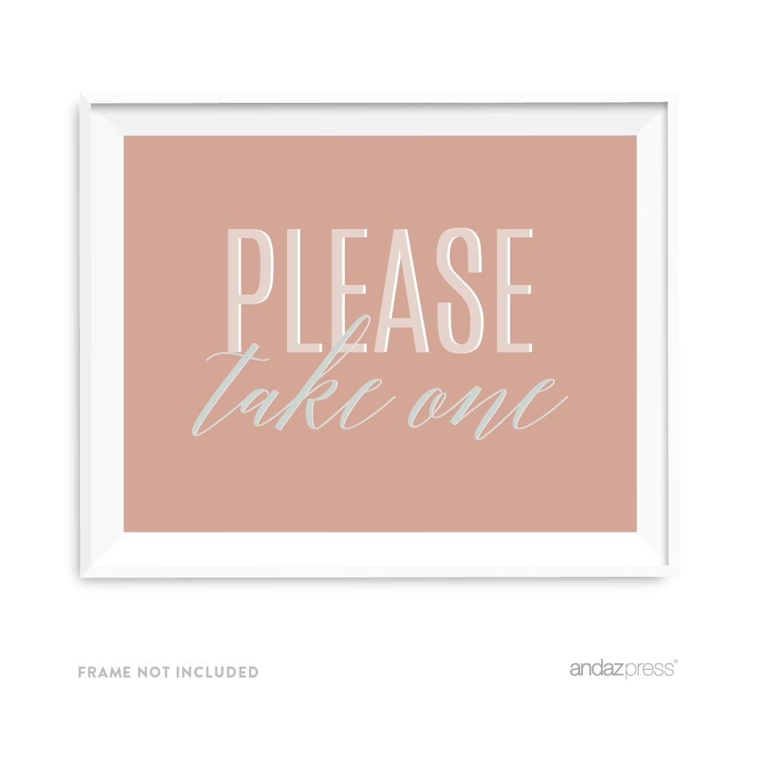 Signature Rustic Pastels Party, 8.5x11-inch Party Sign, Please Take One ...