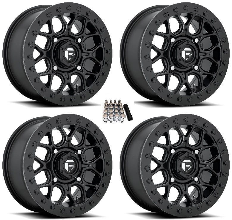Fuel Tech Beadlock UTV Wheels Black 15x7/15x10 Can-Am Maverick X3 ...