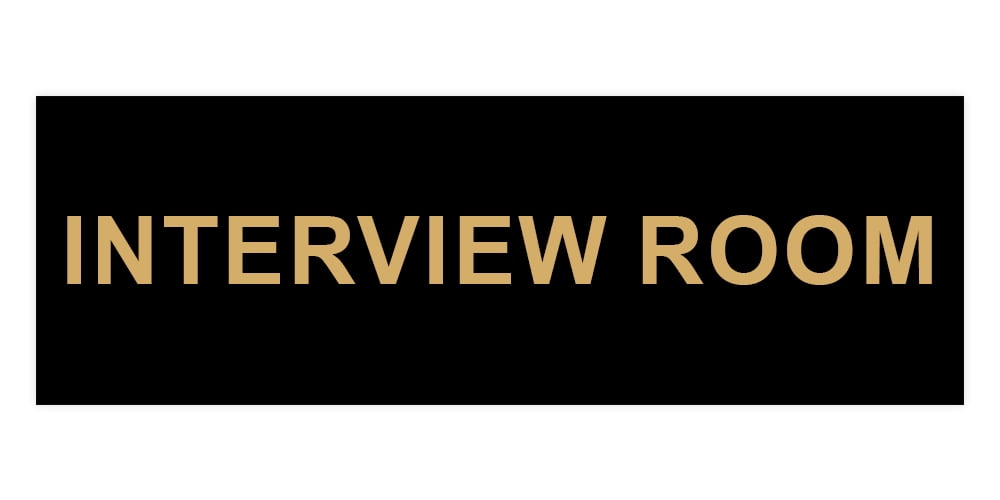 Basic Interview Room Sign (Black Gold) - Large - Walmart.com