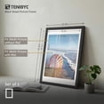 20x30 Picture Frame - Black Solid Wood Photo Frames - Displays Photos ...