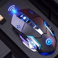 Rechargeable Wireless Gaming Mouse, with Side Buttons, LED Backlit, 6 ...