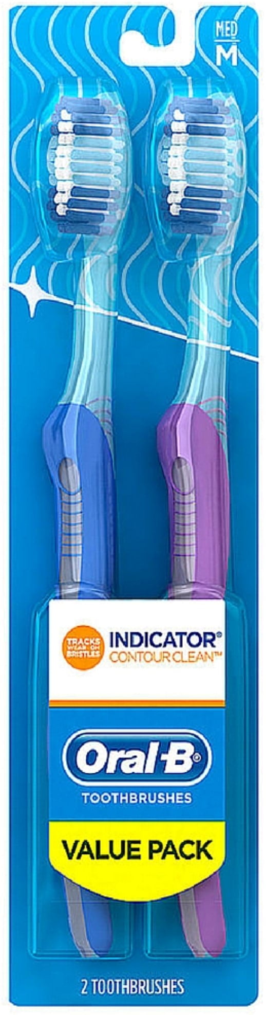 Oral-B Indicator Contour Clean Medium Toothbrush, Value Pack, Assorted ...