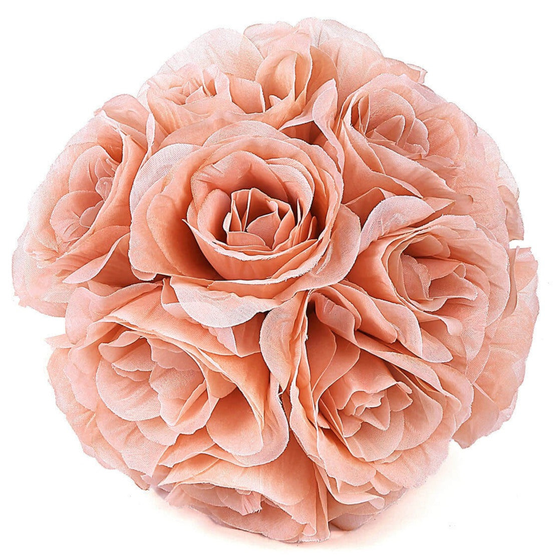 Efavormart 2 Pack | 7" Dusty Rose Flower Ball Silk Rose Pomander ...