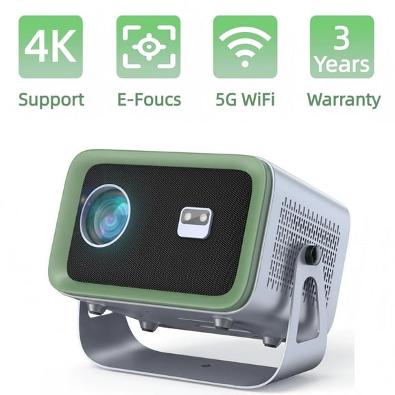 Projector with WiFi 6 and Bluetooth 5.3 - [High Brightness/Electric ...