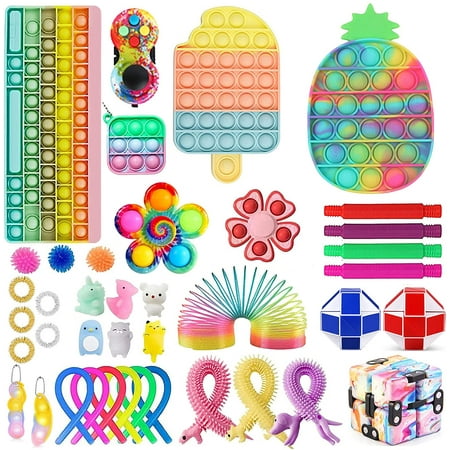 Fidget Packs Anti-Anxiety Tools, Push Pop Sensory Fidget Toys Pack ...