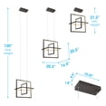Modern Square LED Pendant Light for Kitchen Island, Dinning Room ...